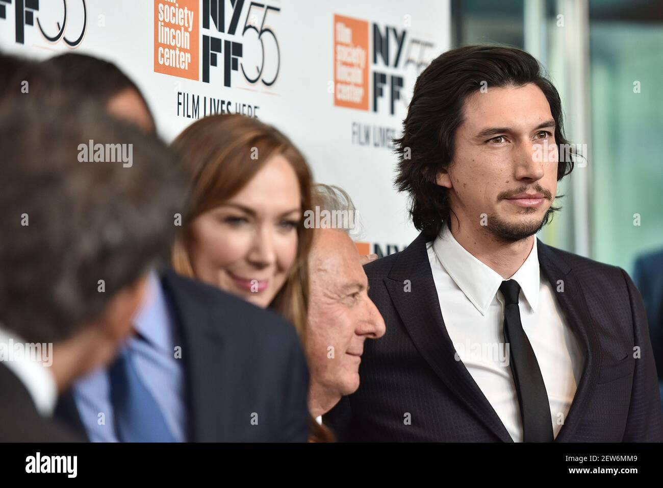 (L-R) Ben Stiller, Adam Sandler, Elizabeth Marvel, Dustin Hoffman and ...