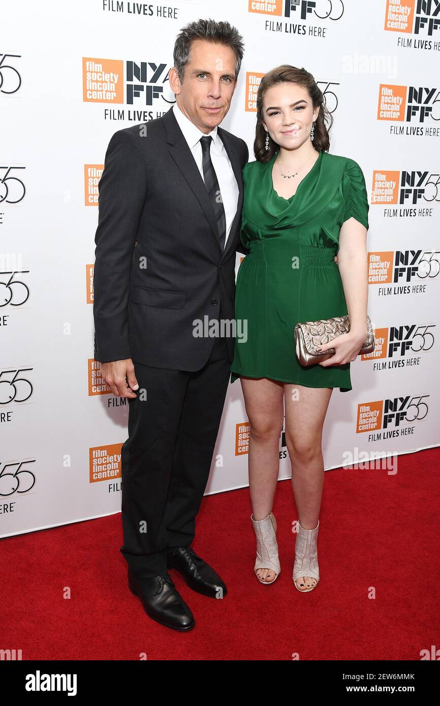 Actor Ben Stiller and daughter Ella Olivia Stiller attend "Meyerwitz ...