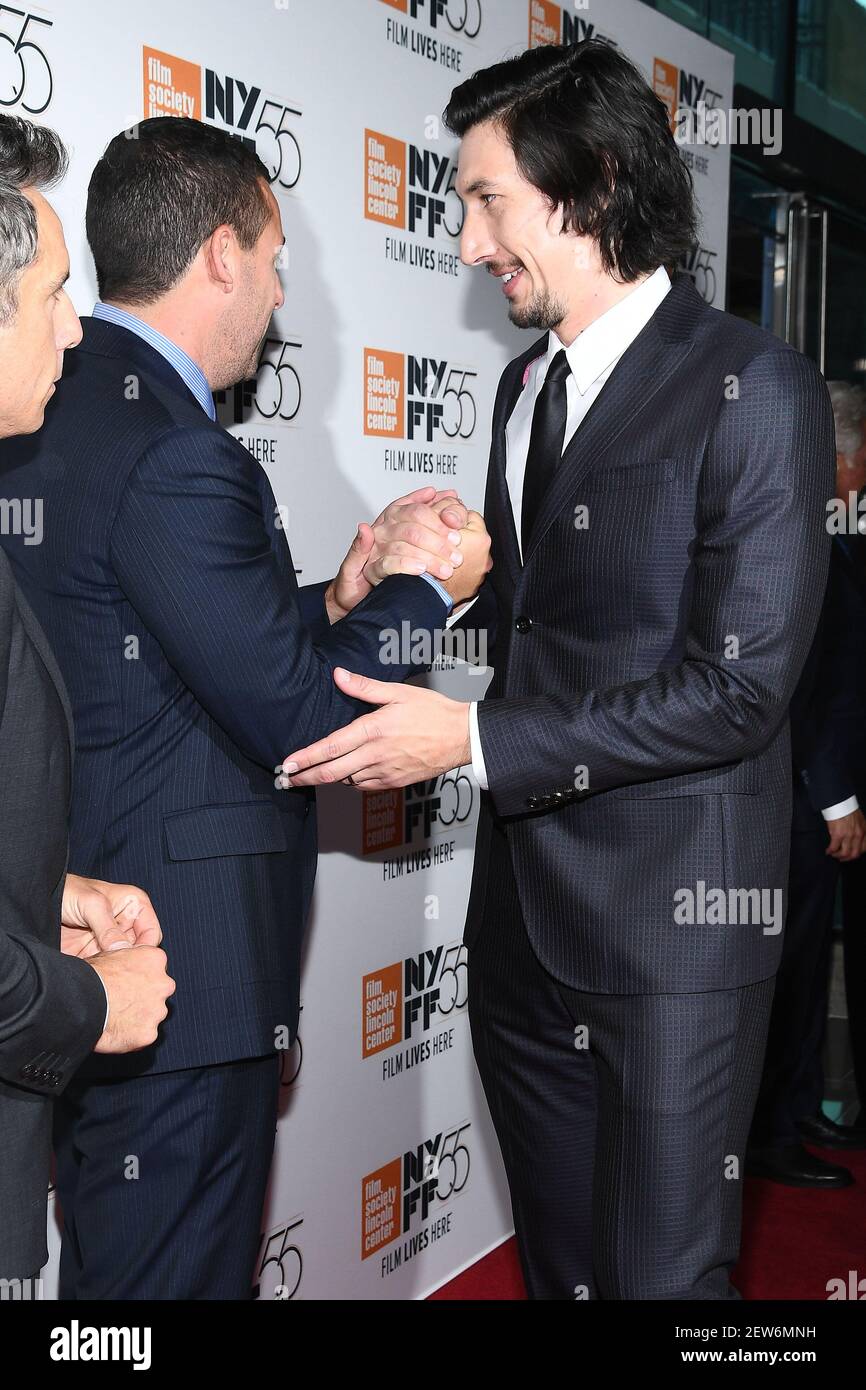 (L-R) Ben Stiller, Adam Sandler and Adam Driver attend "Meyerwitz ...