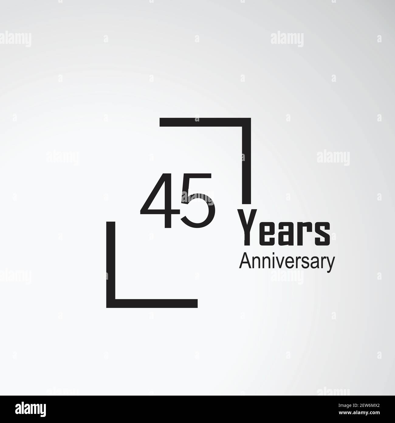 45 Year Anniversary Vector Template Design Illustration box Stock ...