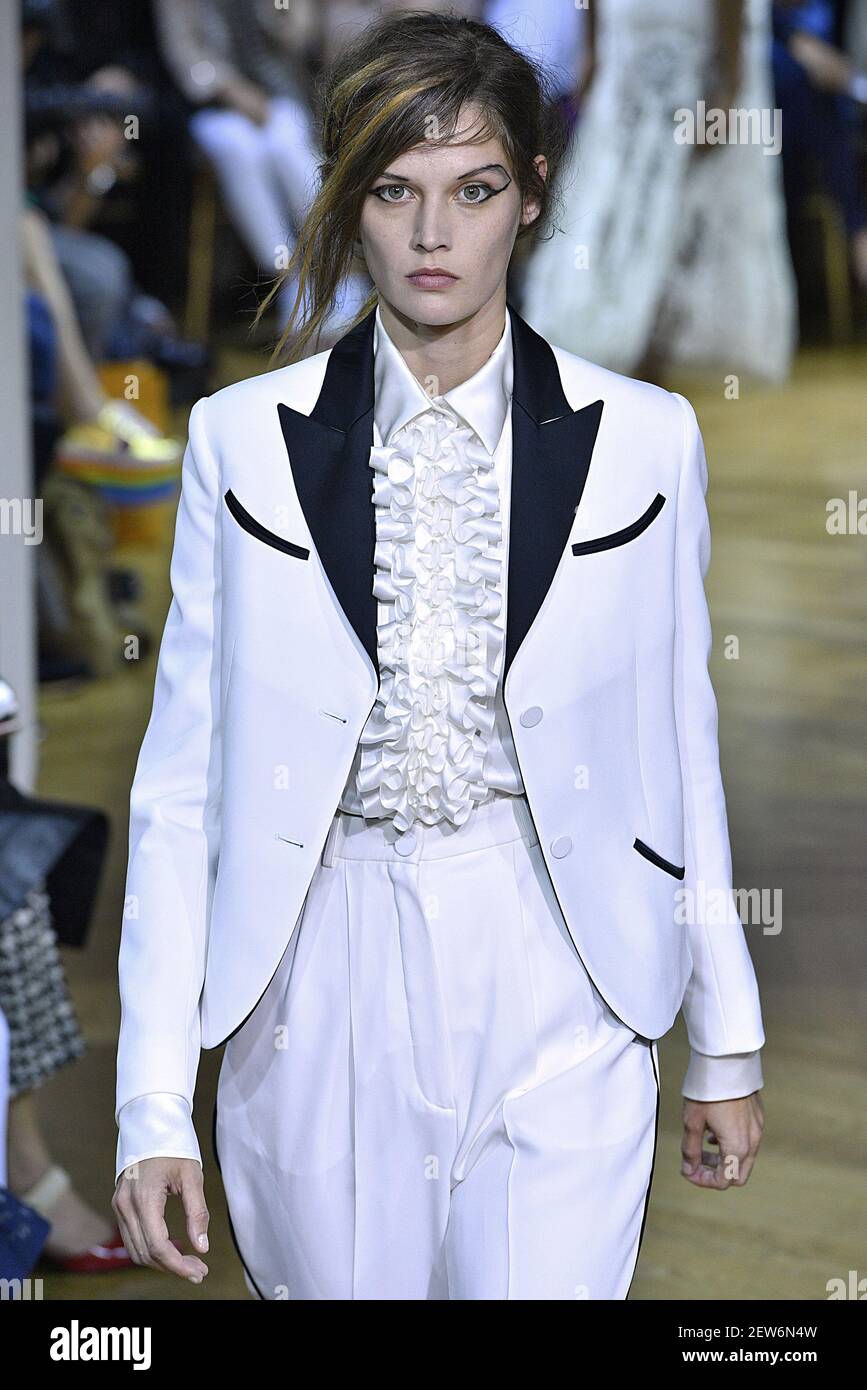 Model Angel Rutledge walks on the runway during the John Galliano ...