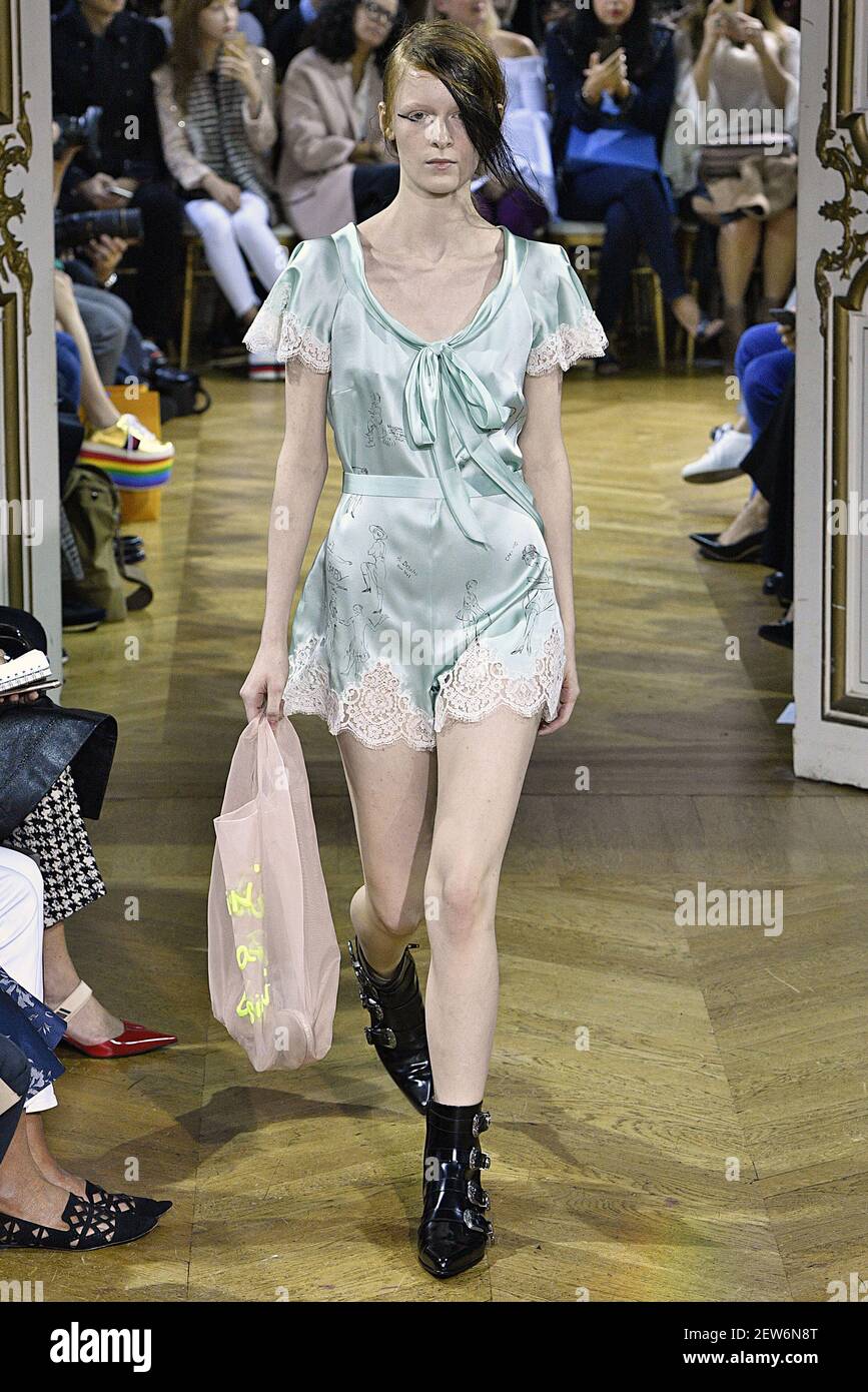 Model Victoria Schons walks on the runway during the John Galliano ...