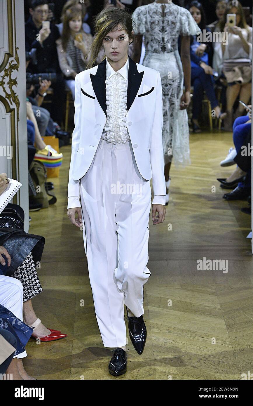 Model Angel Rutledge walks on the runway during the John Galliano ...