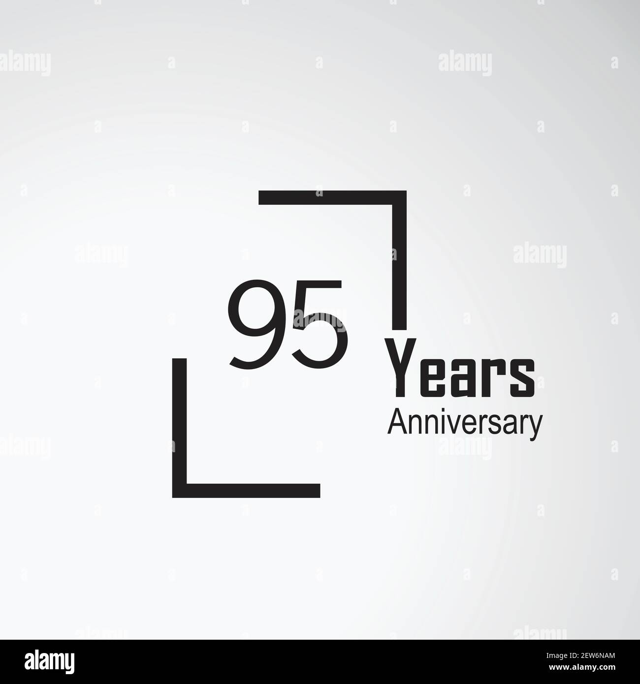 95 Year Anniversary Vector Template Design Illustration box Stock ...