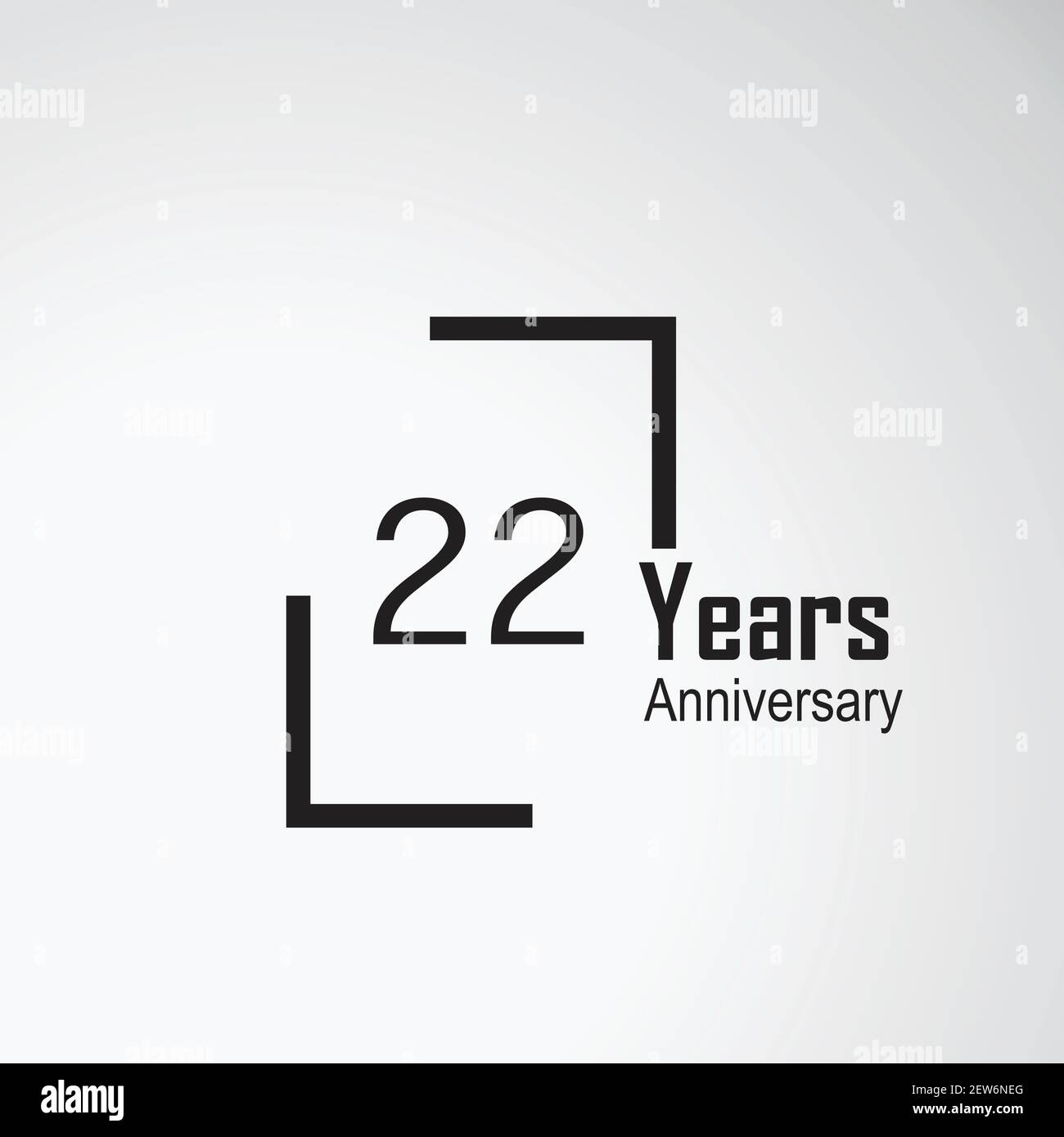 22 Year Anniversary Vector Template Design Illustration box Stock ...