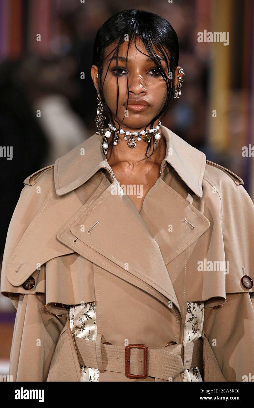 Model Naomi Chin Wing walks on the runway during the Alexander McQueen ...
