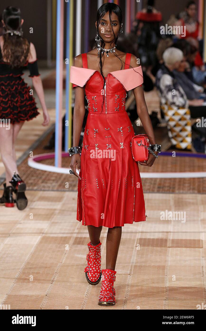 Model Tami Williams walks on the runway during the Alexander McQueen ...