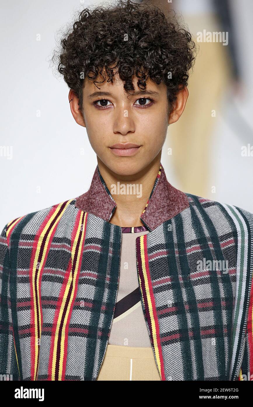Model Dilone walks on the runway during the Hermes Fashion Show during ...