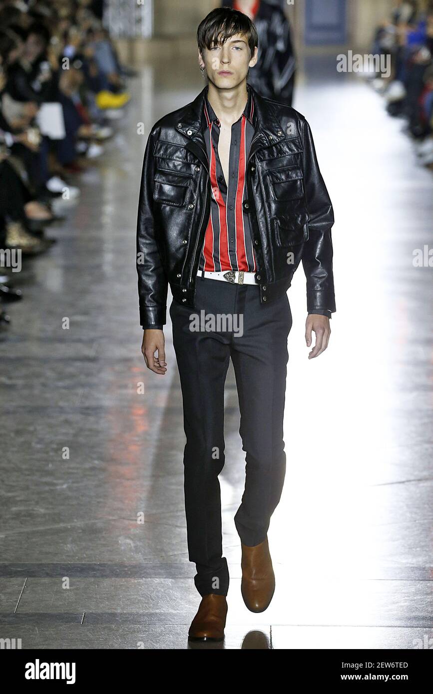 Model walks on the runway during the Givenchy Fashion Show during Paris ...