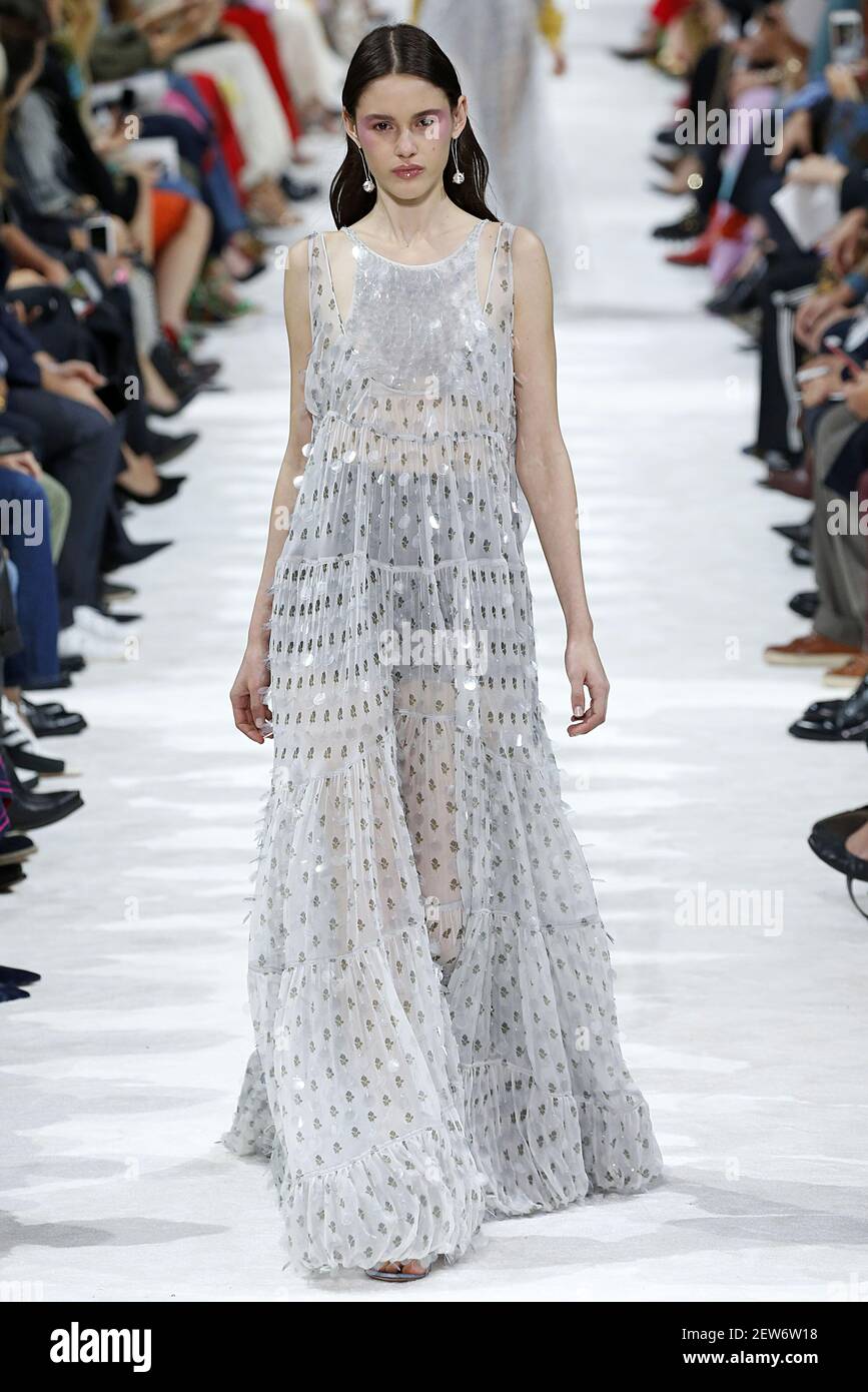Model Aleyna Fitzgerald walks on the runway during the Valentino ...