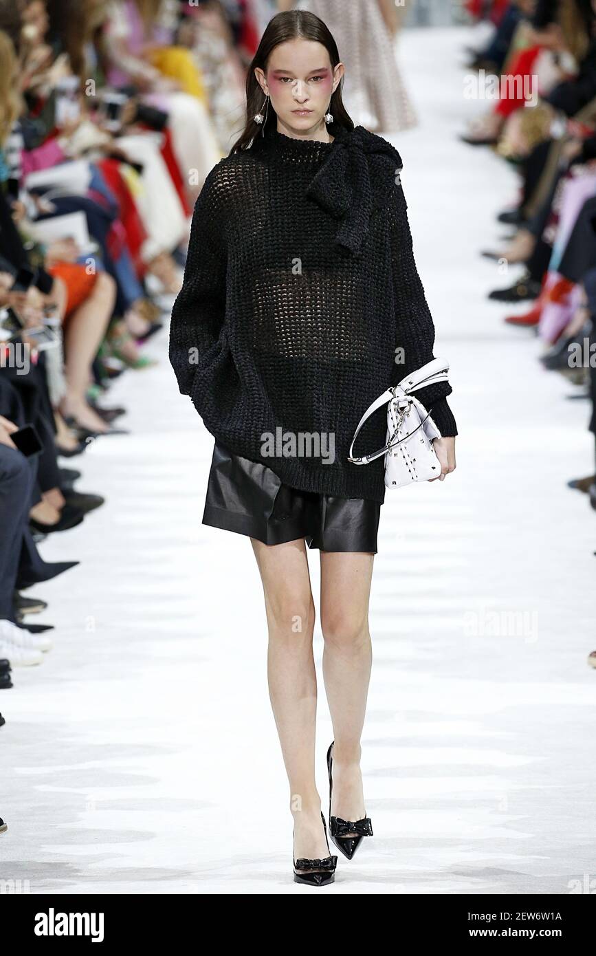 Model Laura Toth walks on the runway during the Valentino Fashion Show ...