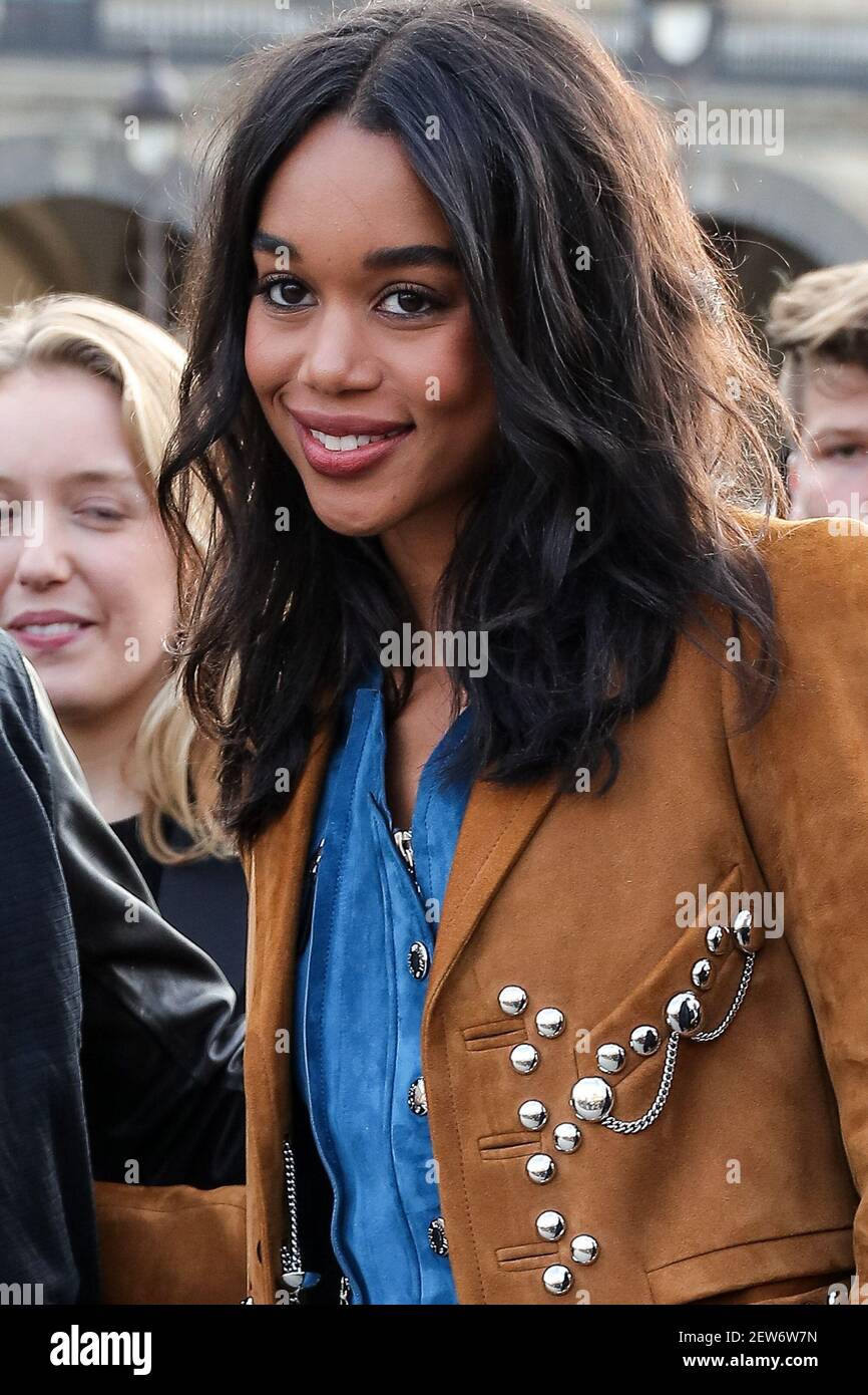 Laura Harrier attending the Louis Vuitton 2018 Spring Summer show on ...