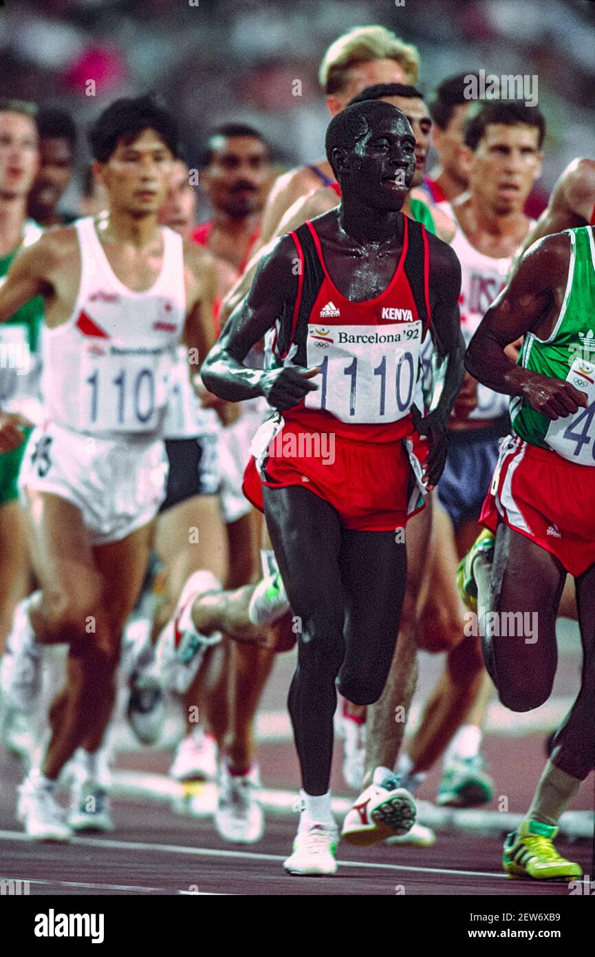 Richard Chelimo (KEN) #1110 competing in the men's 10,000 metres heat ...