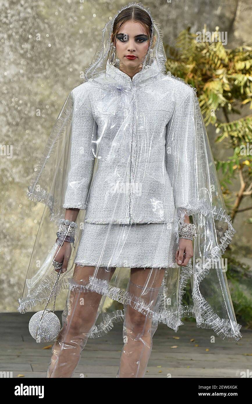 Model Romy Schonberger walks on the runway during the Chanel Fashion ...