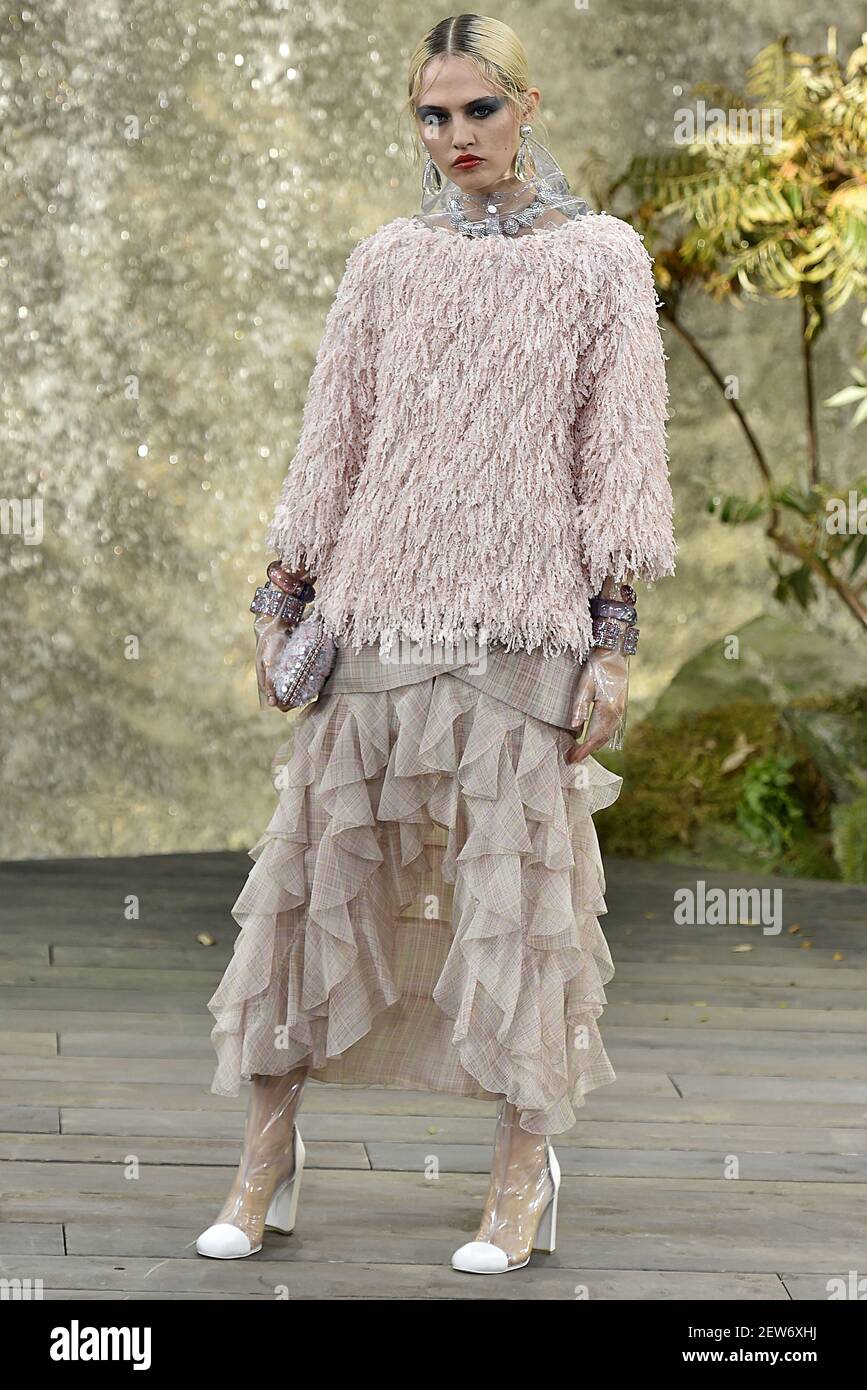 Model Charlotte Free walks on the runway during the Chanel Fashion Show ...