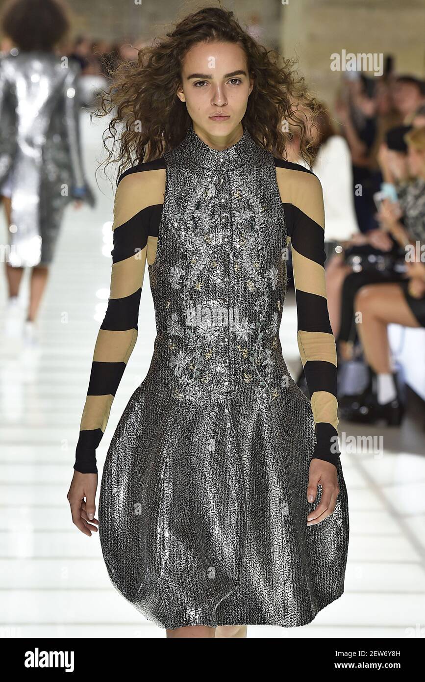 Model Emm Arruda walks on the runway during the Louis Vuitton Fashion ...