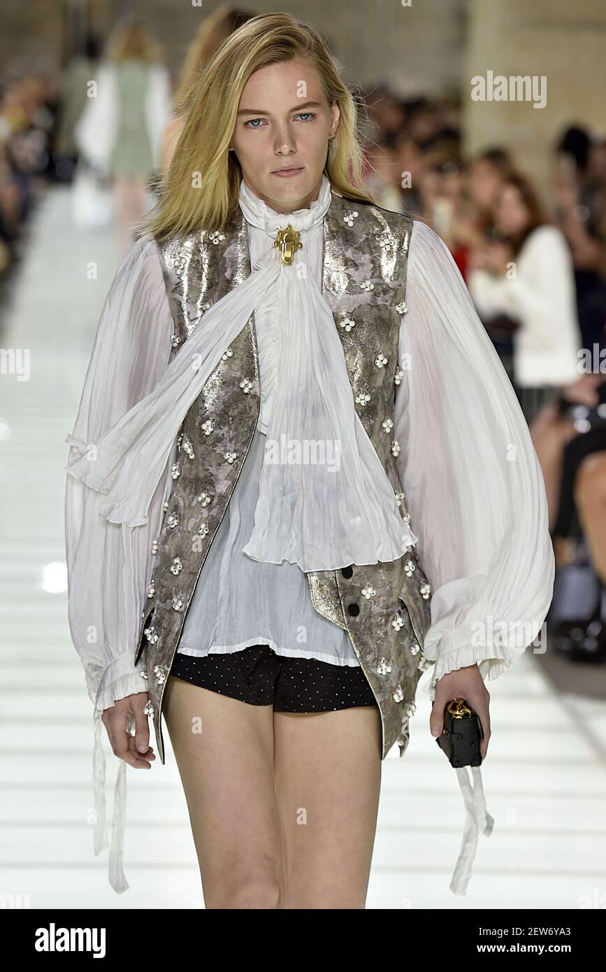 Model Erika Linder walks on the runway during the Louis Vuitton Fashion ...