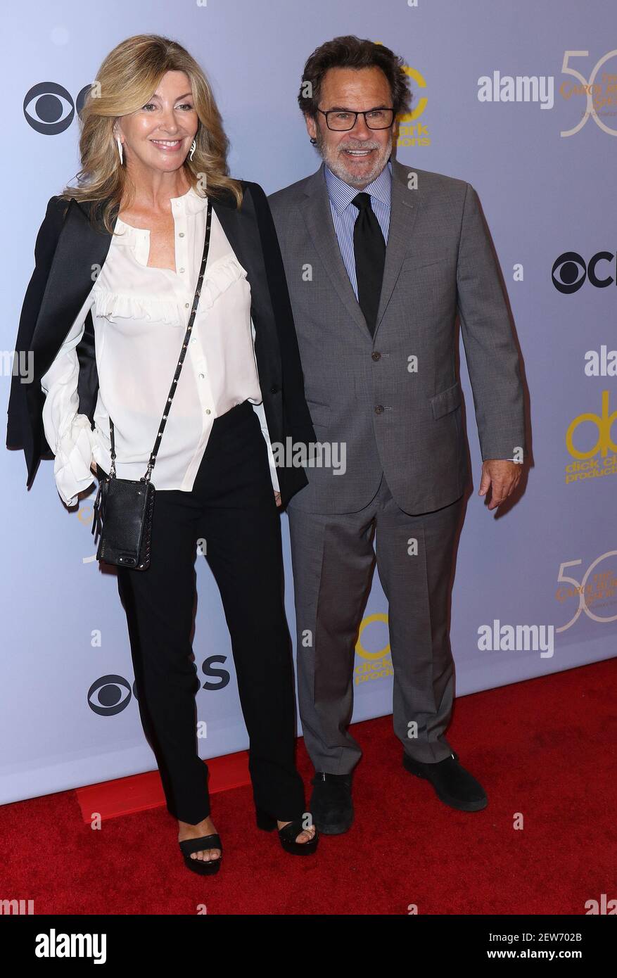 Dennis Miller (R) and Carolyn Espley at CBS' "The Carol Burnett Show 50th Anniversary Special ...