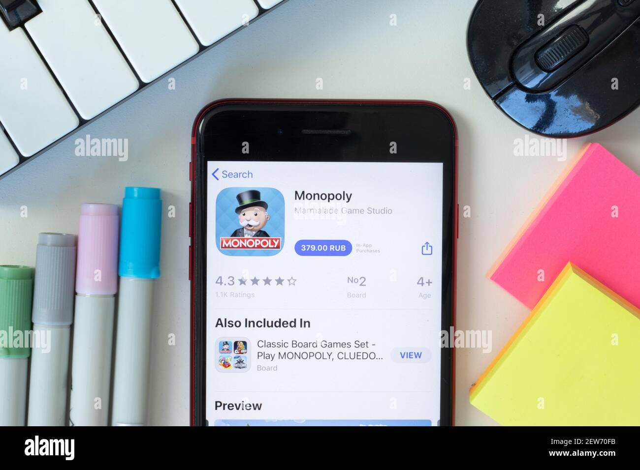 New York, USA - 2 March 2021: Monopoly mobile app icon on phone screen ...