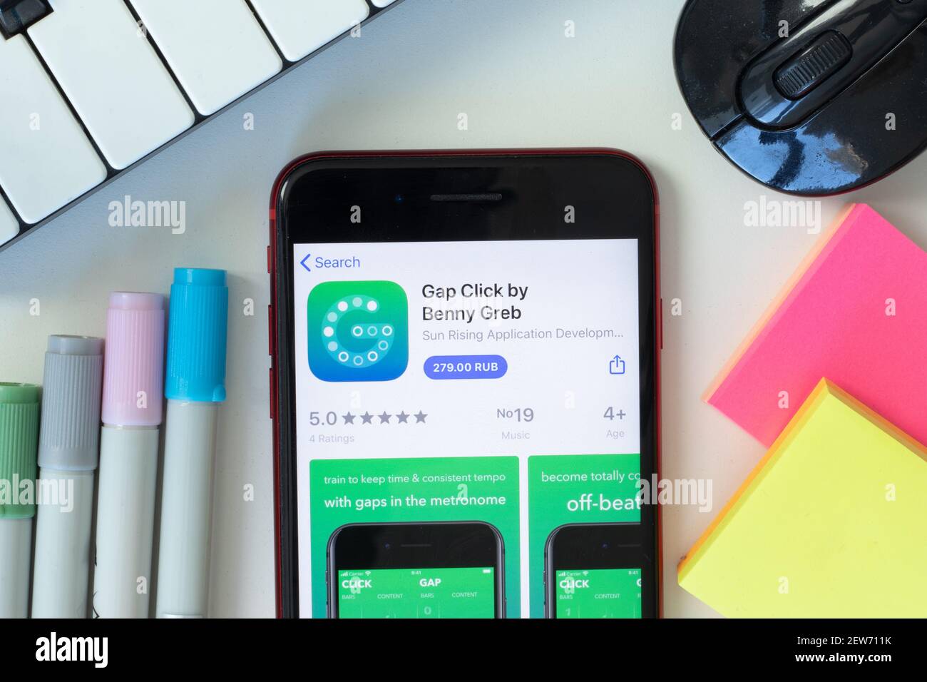 New York, USA - 2 March 2021: Gap Click by Benny Greb mobile app icon ...