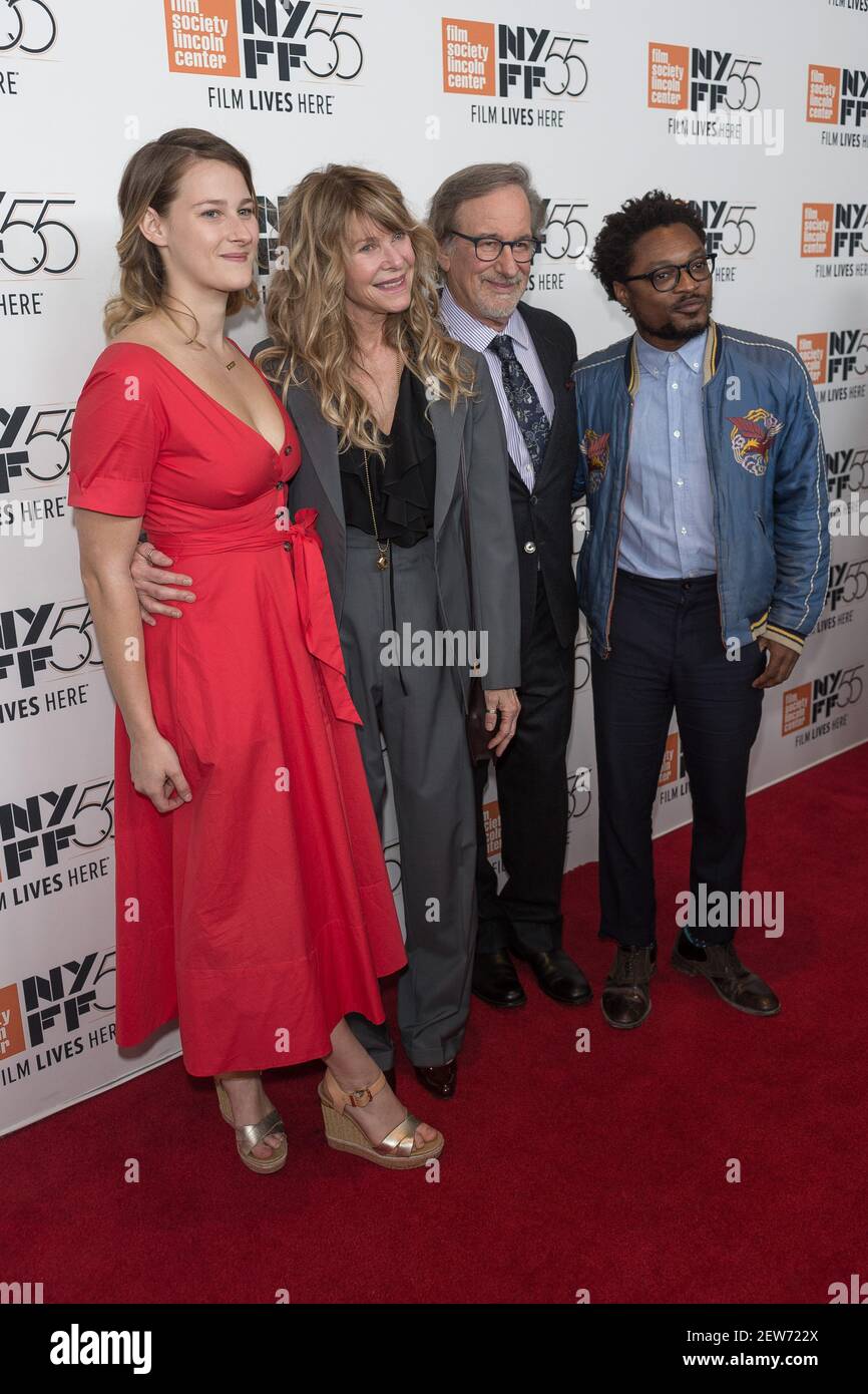 Steve Spielberg (CR) and wife Kate Capshaw (CL) are seen with their ...