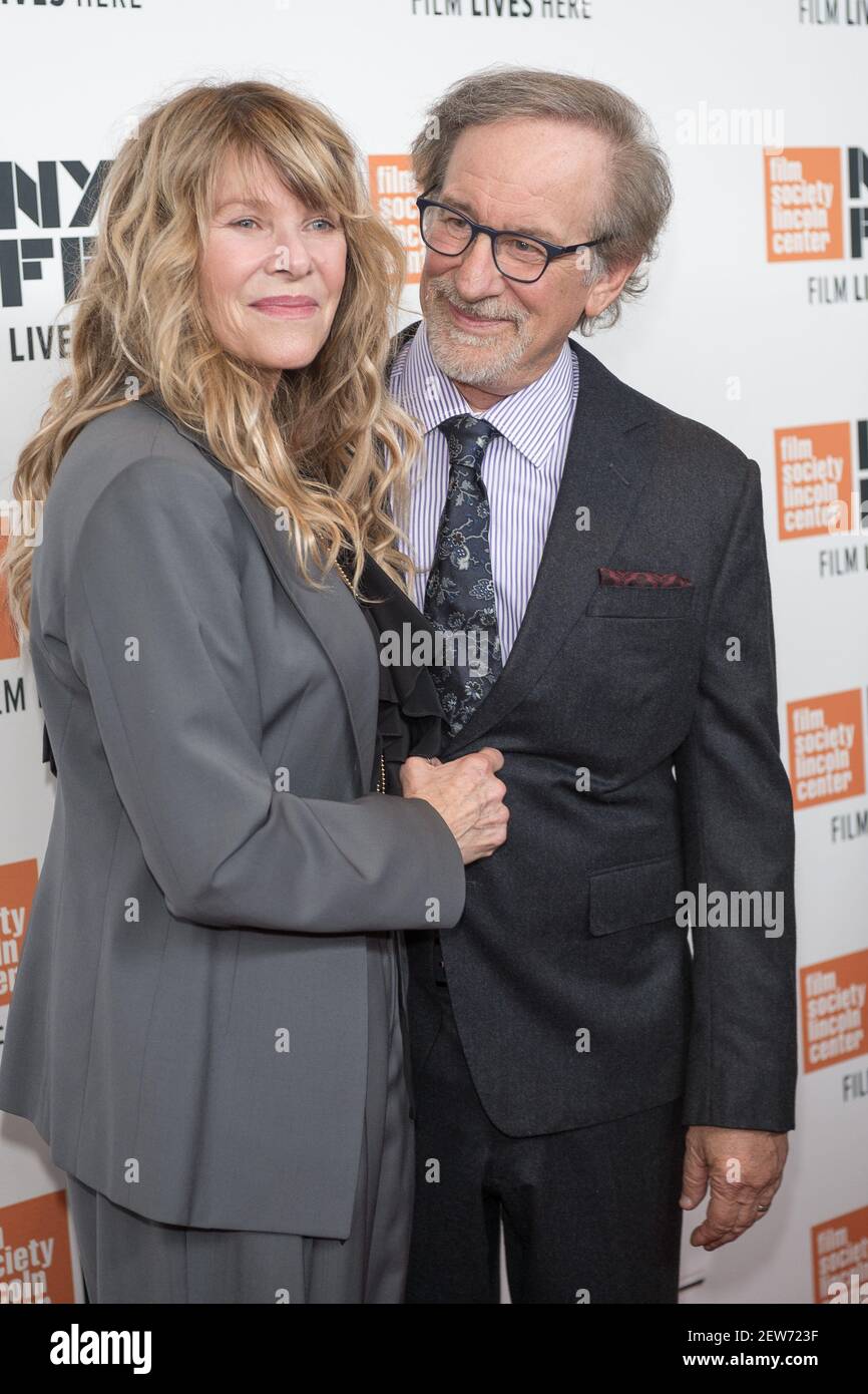 Steve Spielberg (R) and wife Kate Capshaw (L) are seen at red carpet ...