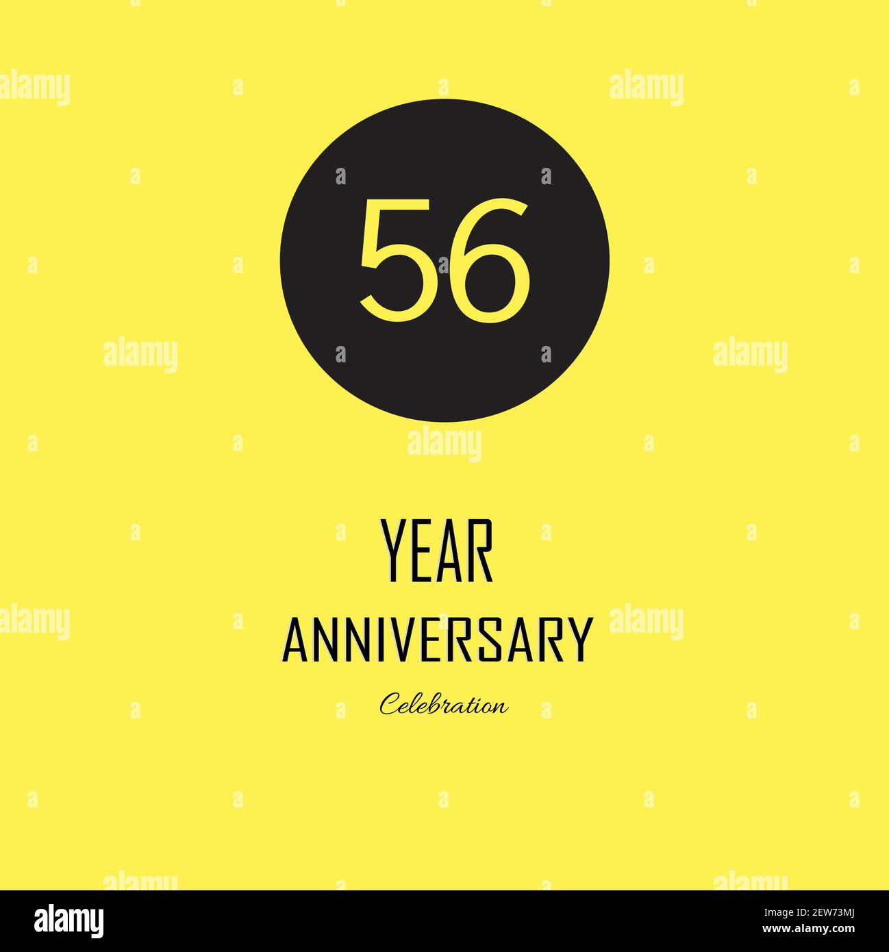56 years birthday logo hi-res stock photography and images - Alamy