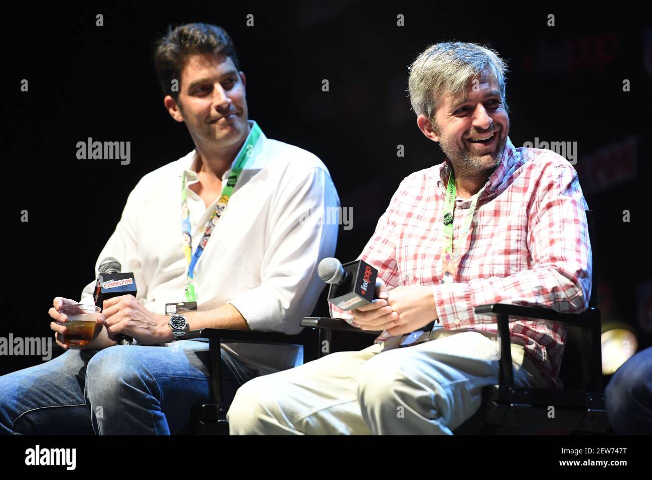 NEW YORK - OCTOBER 6: Writers John Vierner and Alec Sulkin attend the ...