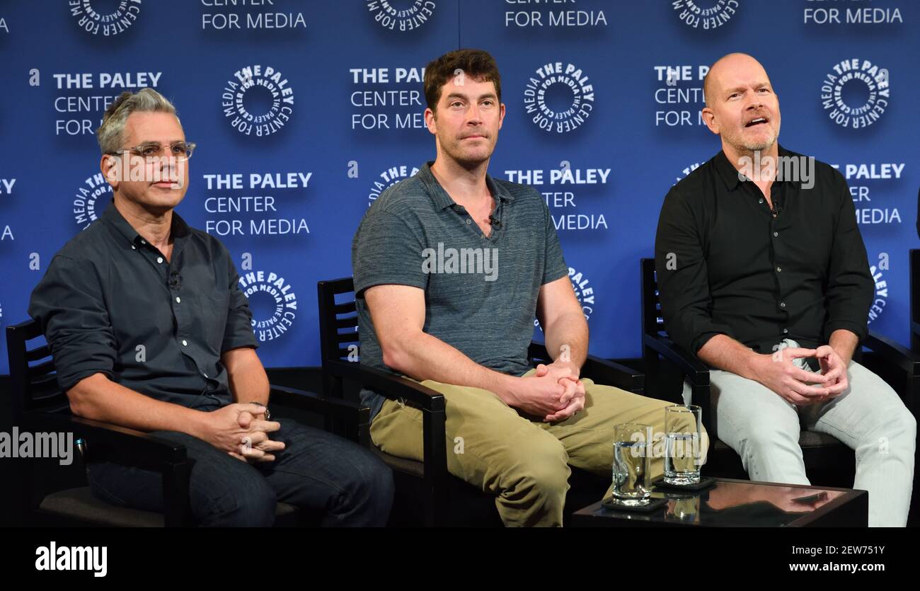 NEW YORK - OCTOBER 7: L-R: Exec. producer. Rich Appel and actors John ...