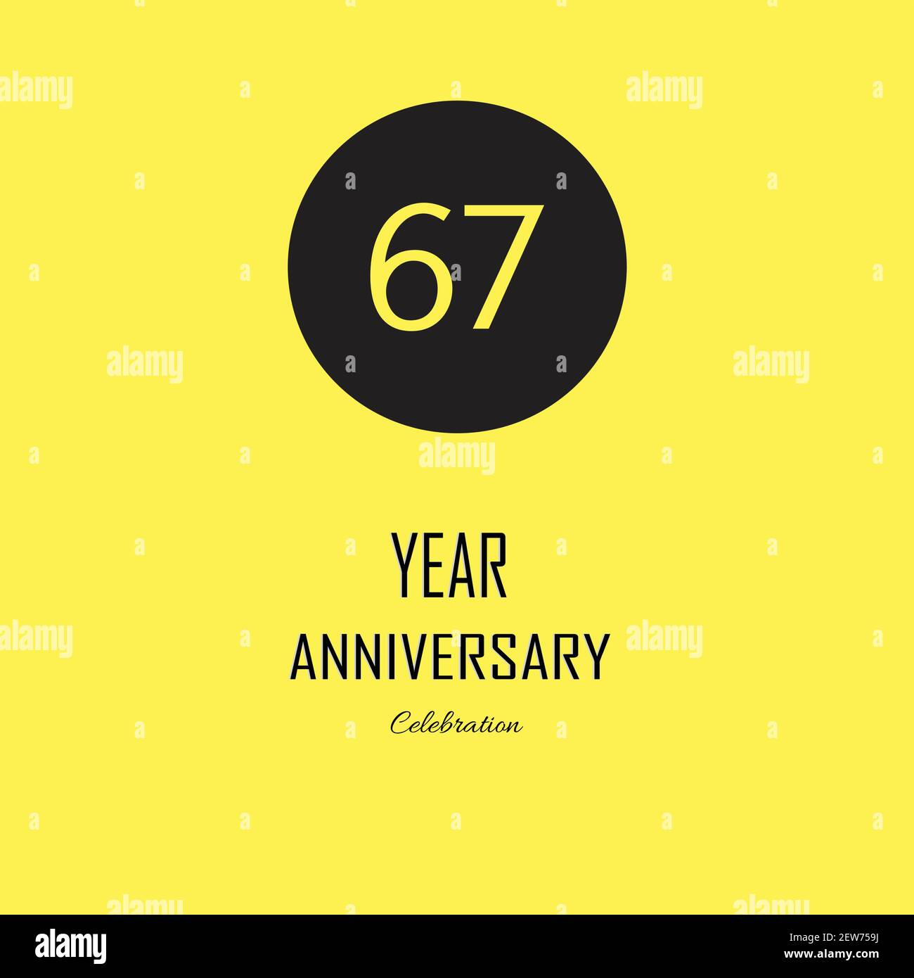 67 years birthday logo hi-res stock photography and images - Alamy