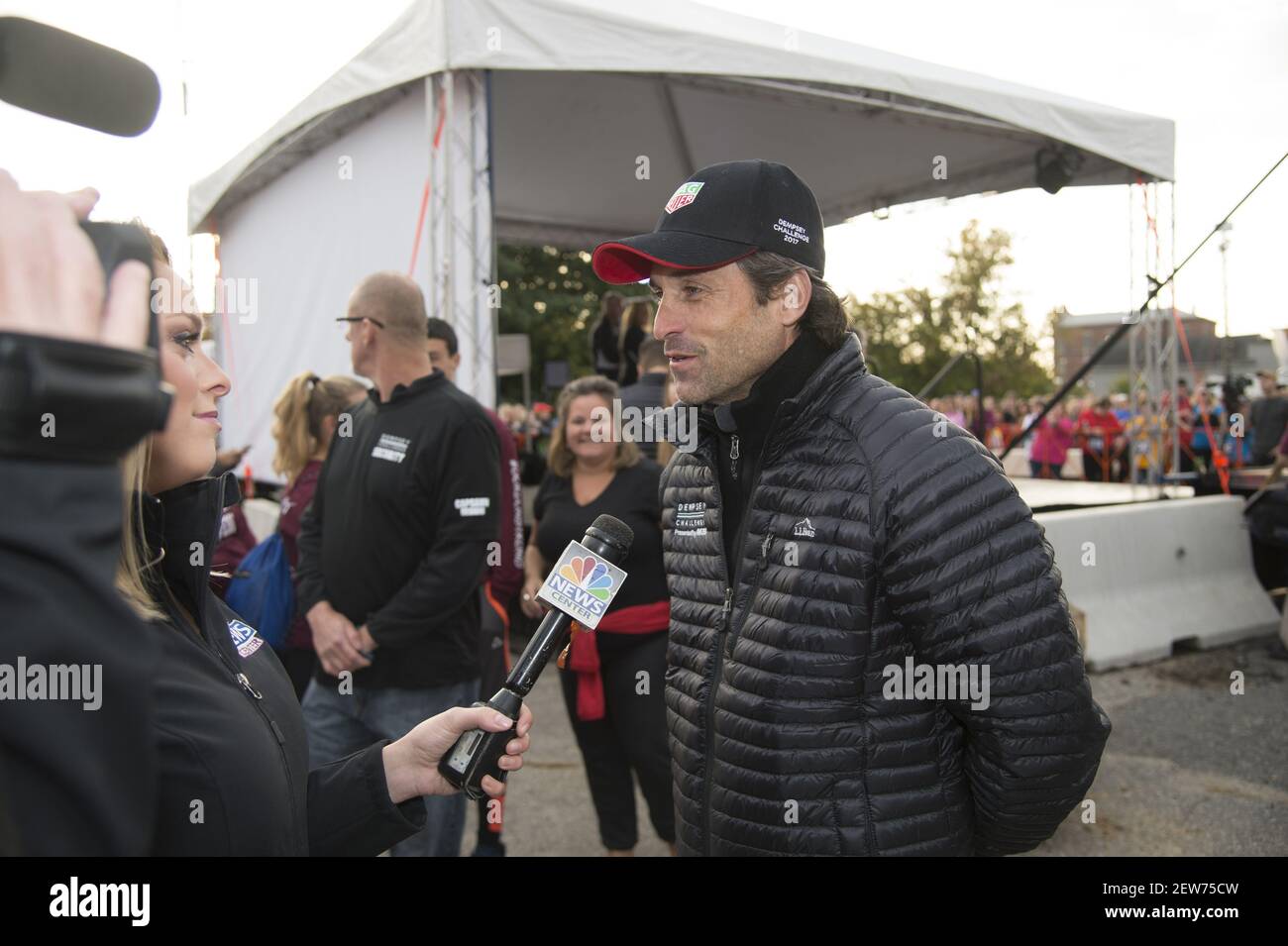 Patrick Dempsey interviewed before the start of the Dempsey Challenge ...