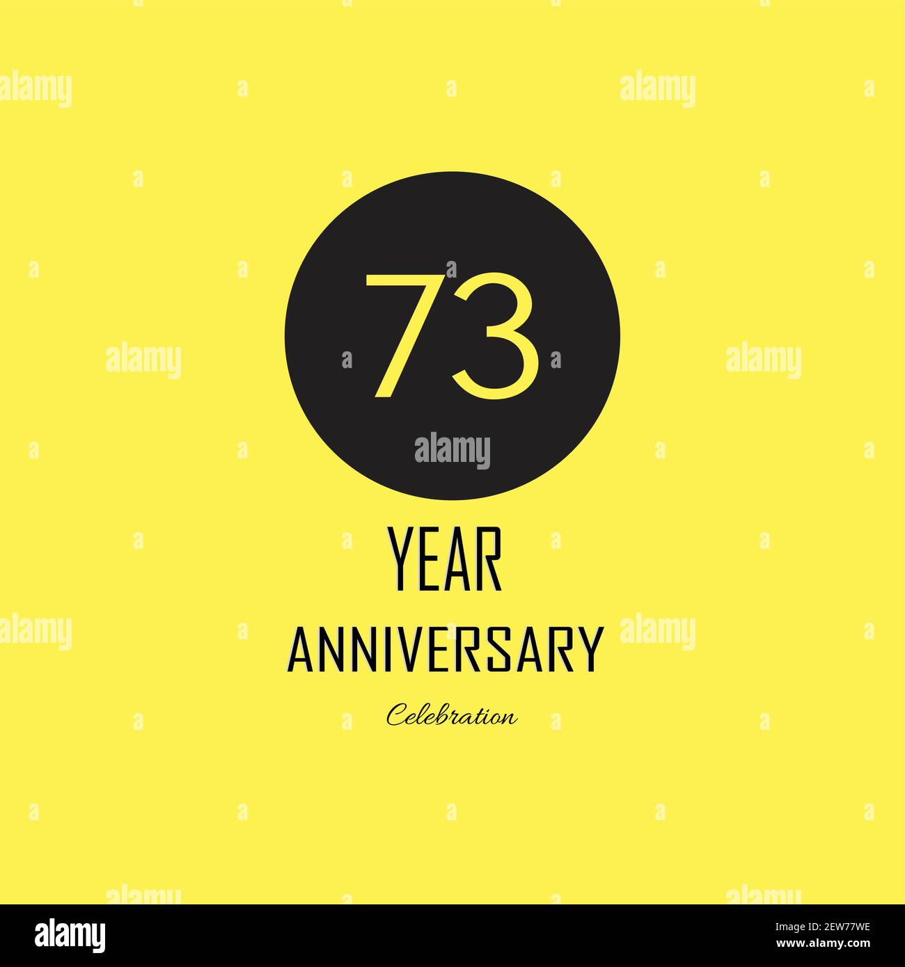 73 years birthday logo hi-res stock photography and images - Alamy