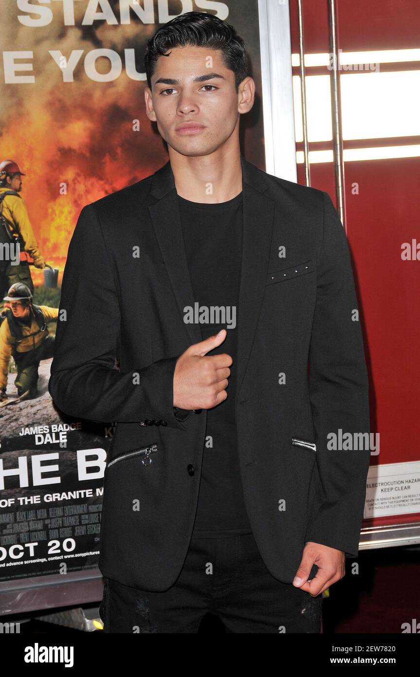 Ryan Garcia arrives at the "Only The Brave" Los Angeles Premiere held ...