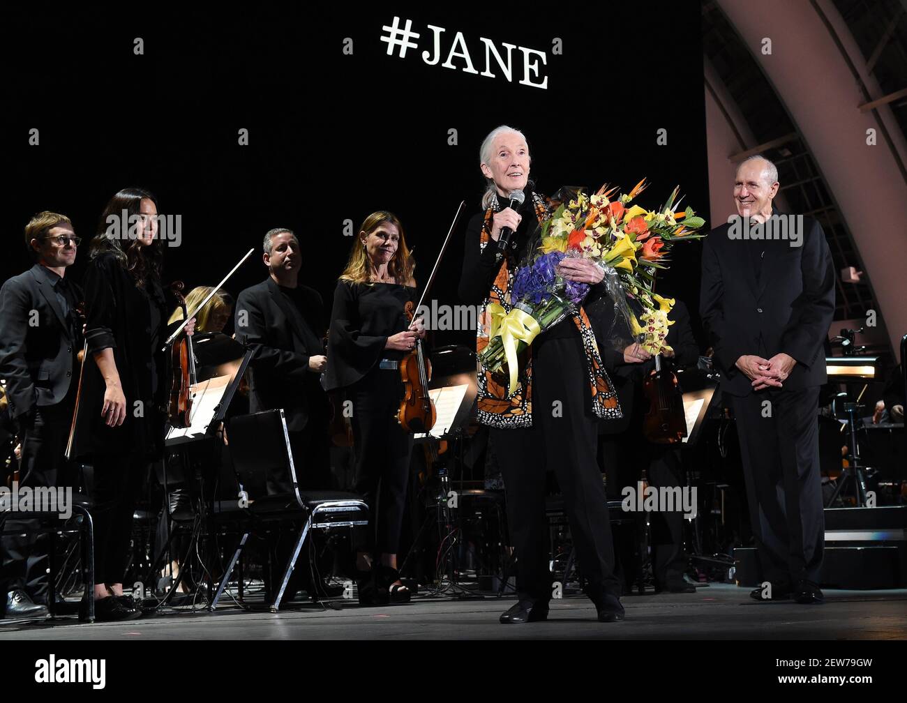 HOLLYWOOD - OCTOBER 9: Dr. Jane Goodall (L) and William Ross attend the ...