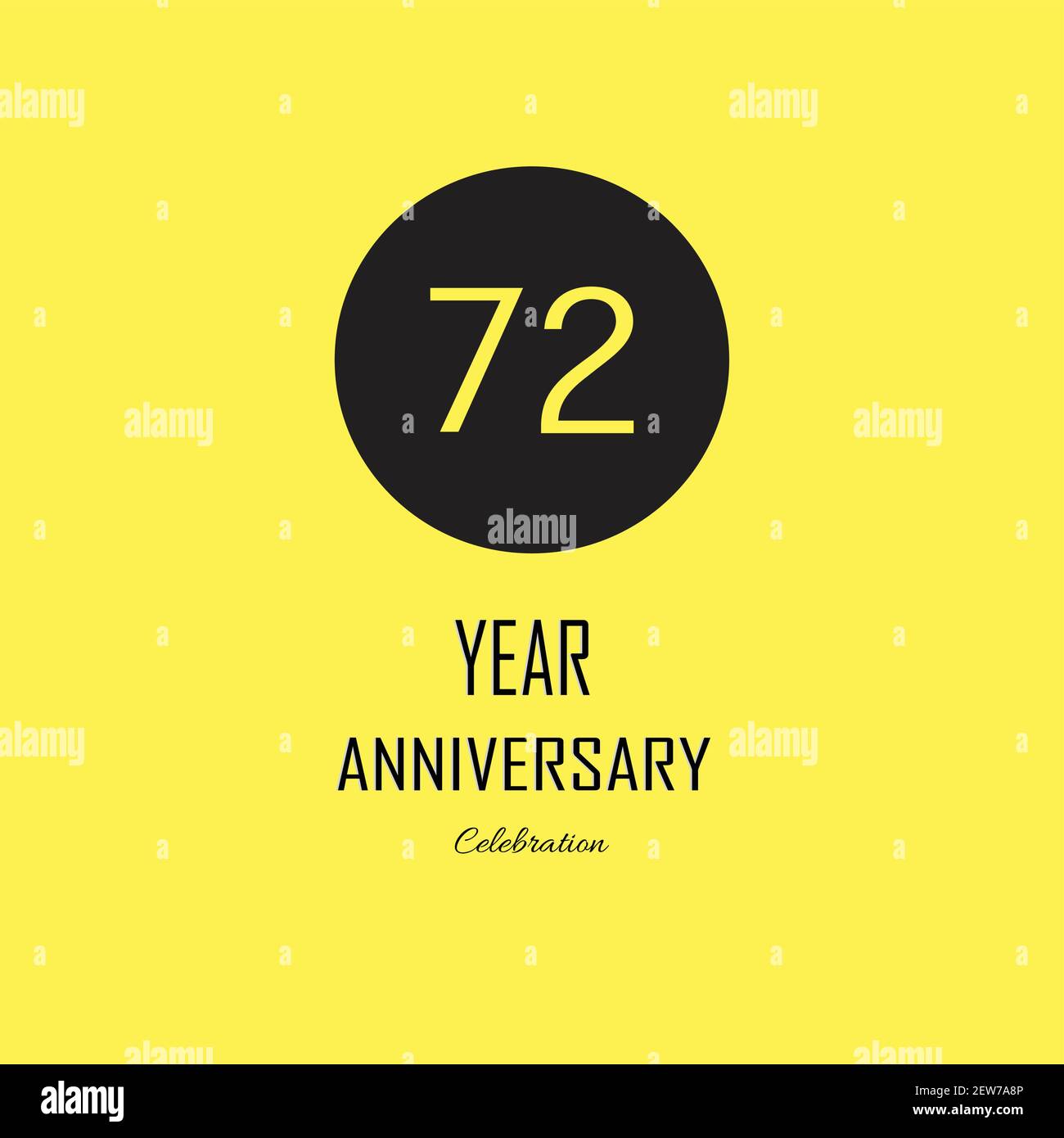 72 years birthday logo hi-res stock photography and images - Alamy