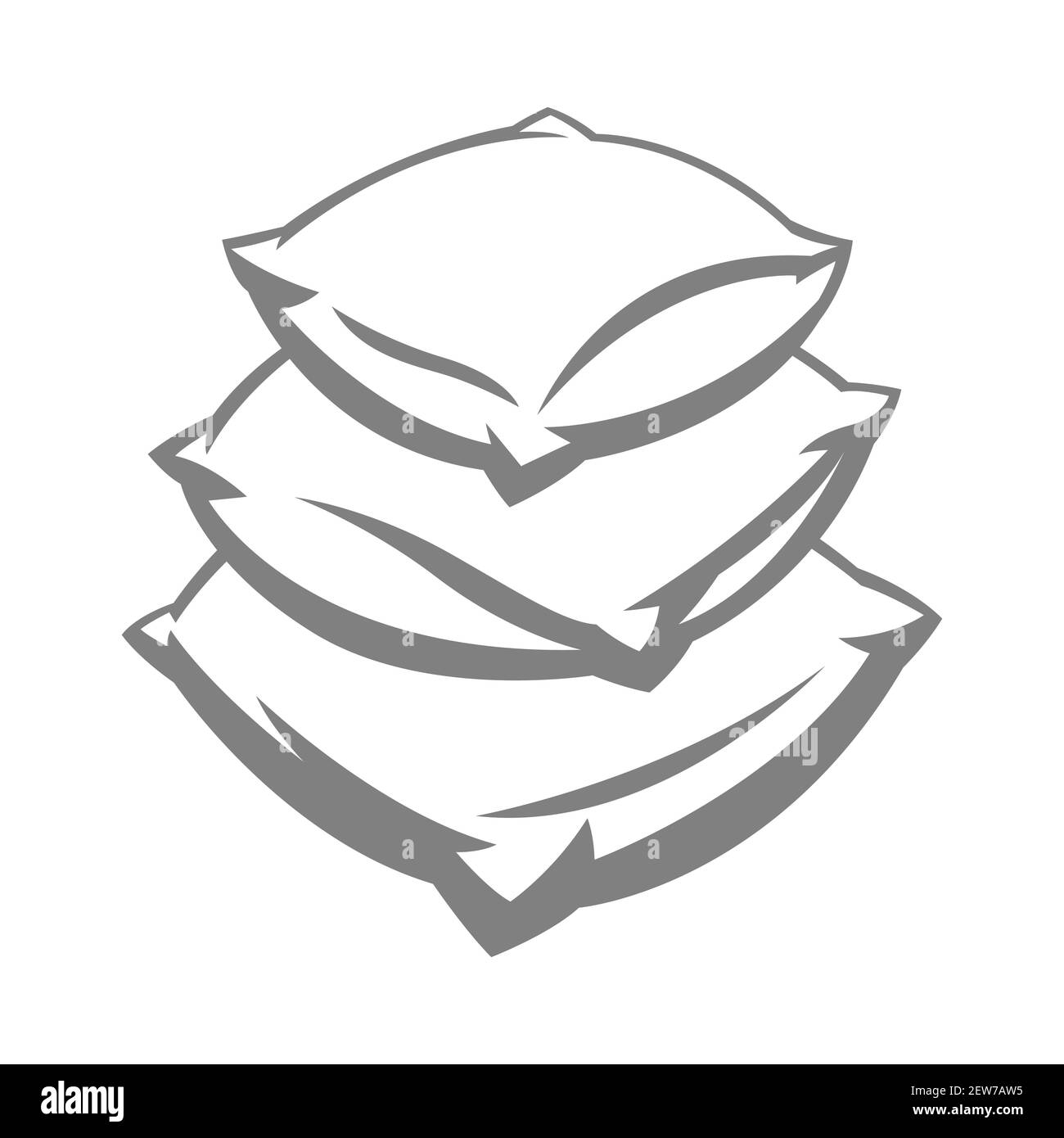 Illustration of soft pillow stack Stock Vector Image & Art - Alamy