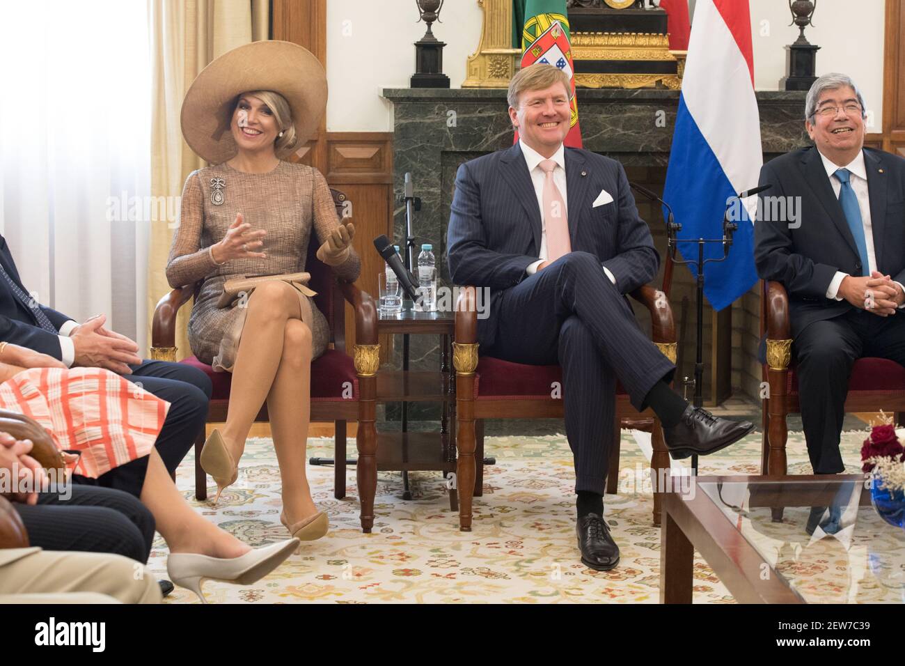 King Willem-Alexander and Queen Maxima during their meeting and ...