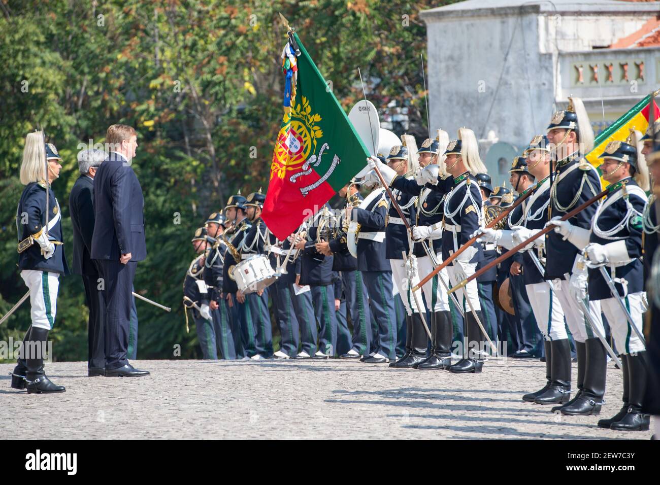 King Willem-Alexander and Queen Maxima during their meeting and ...