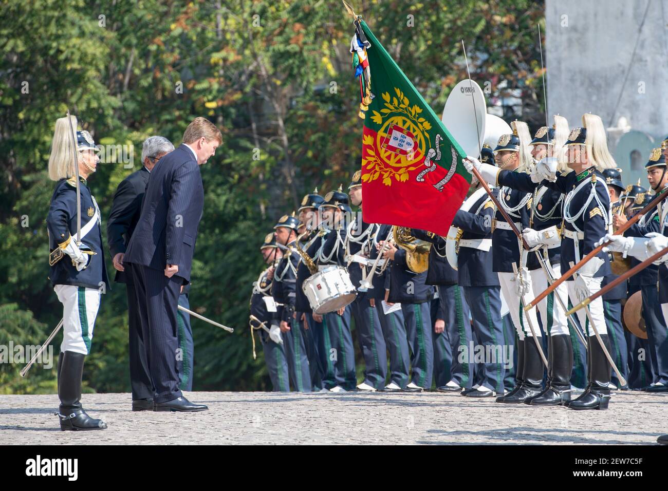 King Willem-Alexander and Queen Maxima during their meeting and ...