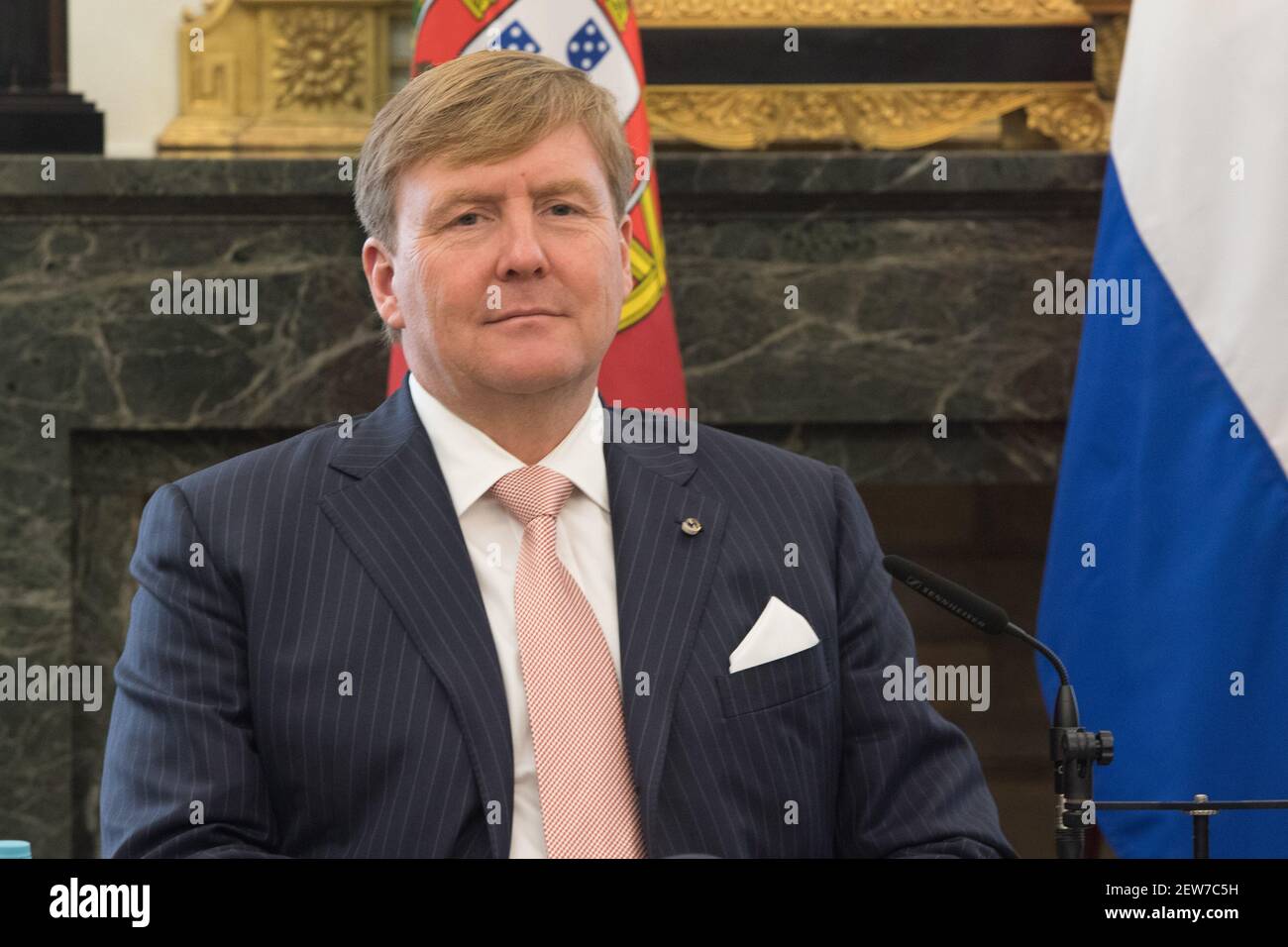 King Willem-Alexander and Queen Maxima during their meeting and ...