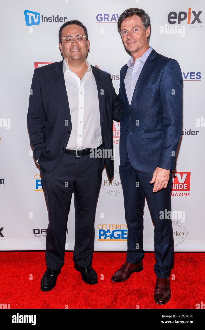 NEW YORK - OCTOBER 11: Monty Sarhan and President of TV Guide Magazine ...