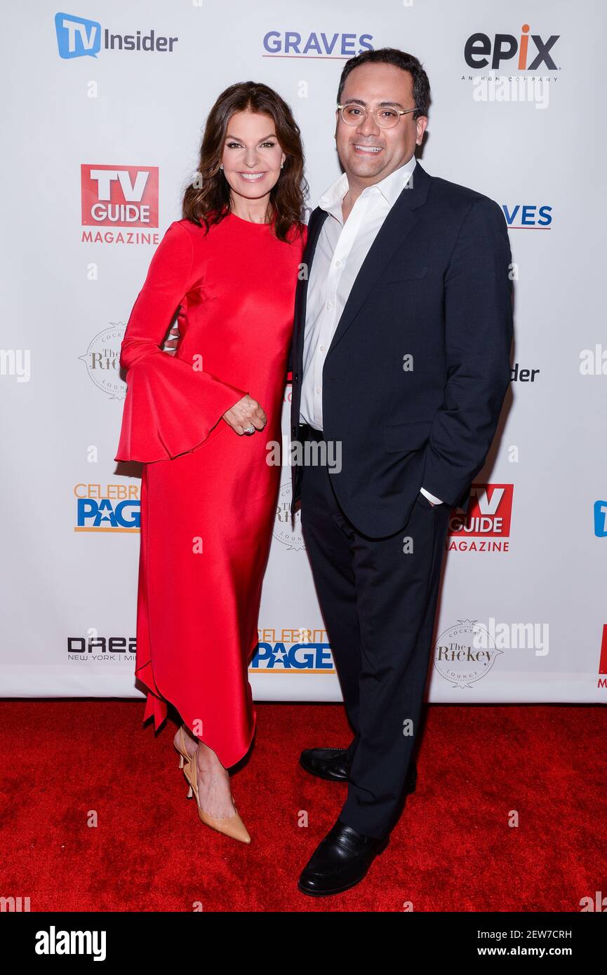 NEW YORK - OCTOBER 11: Sela Ward and Monty Sarhan attend the TV Guide ...