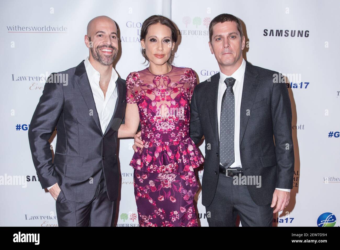 (L-R) Chris Daughtry, Marisol Thomas, and Rob Thomas attend the Global ...