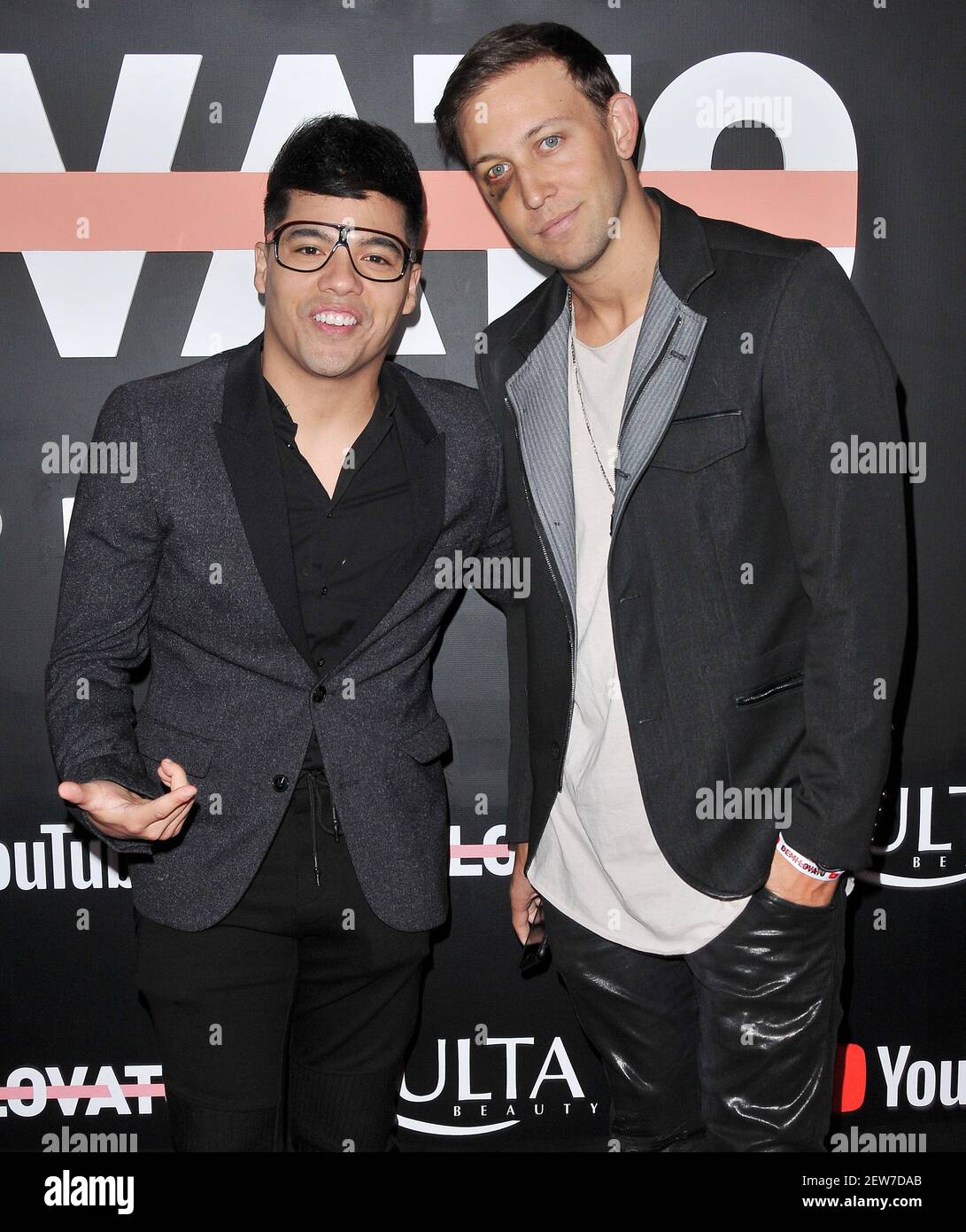 (L-R) Dominic D-Trix Sandoval and Matt Steffanina arrives at the "Demi ...