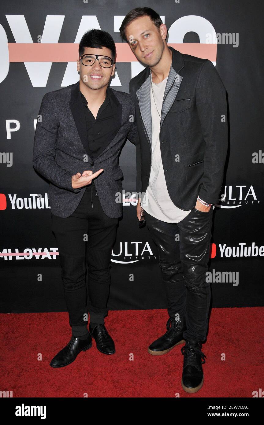 (L-R) Dominic D-Trix Sandoval and Matt Steffanina arrives at the "Demi ...