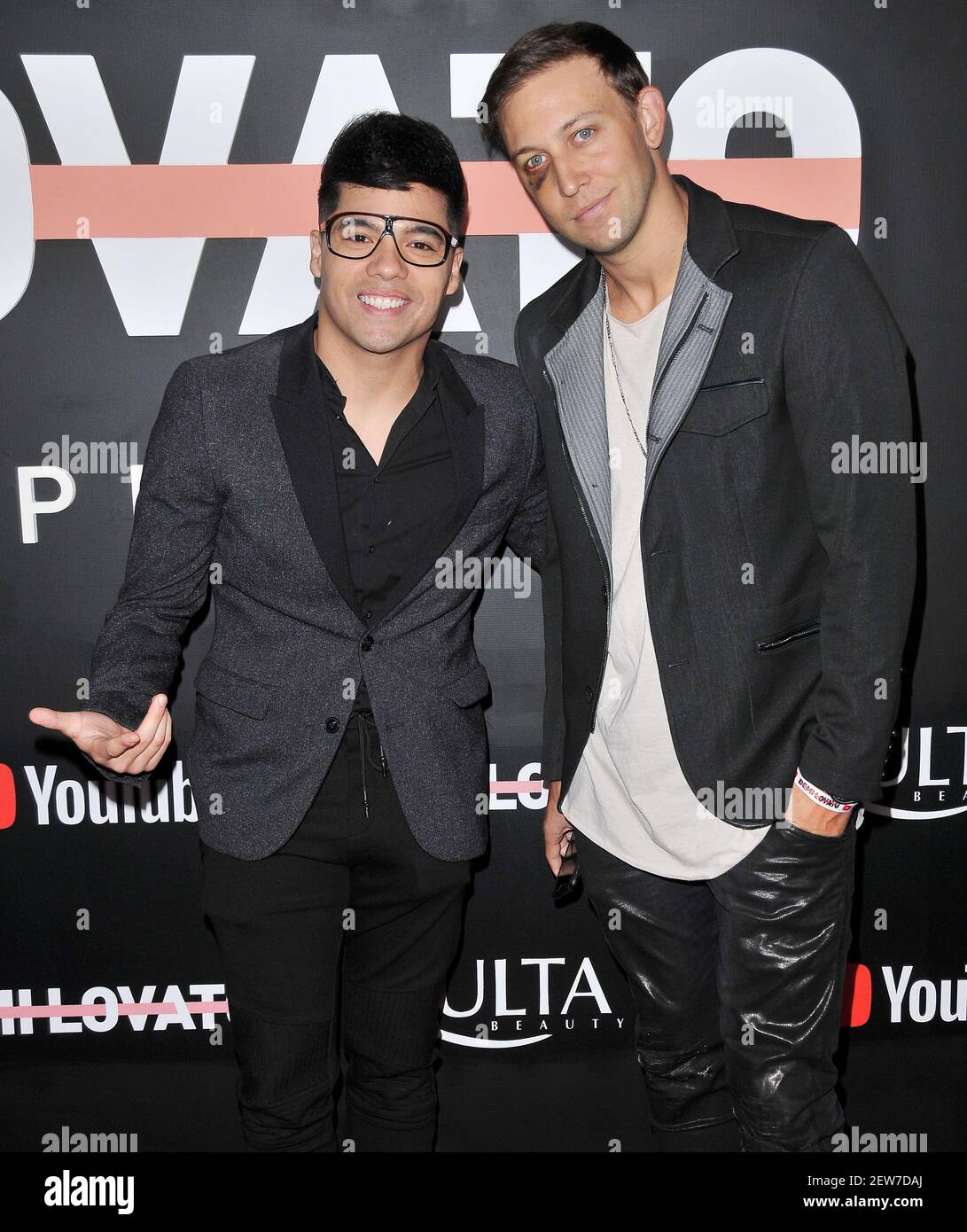 (L-R) Dominic D-Trix Sandoval and Matt Steffanina arrives at the "Demi ...