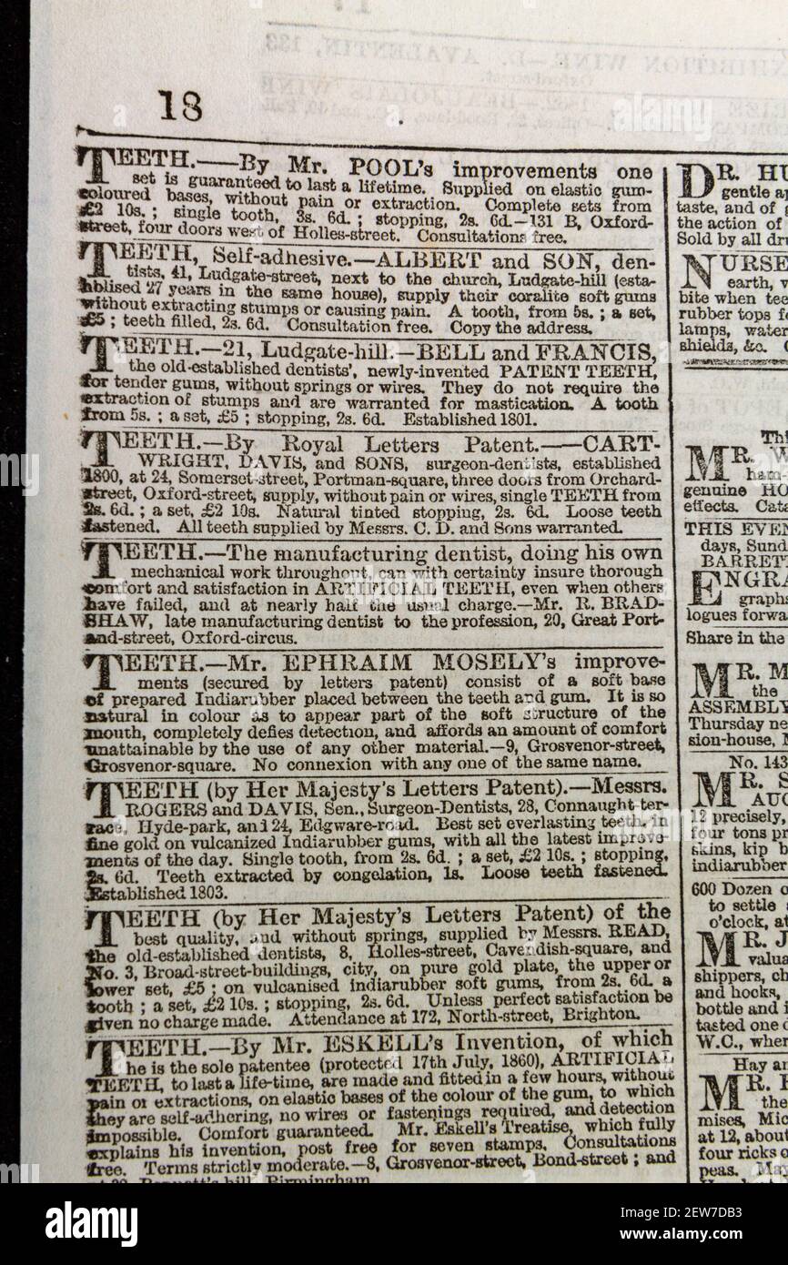 Vintage dental ad hi-res stock photography and images - Alamy