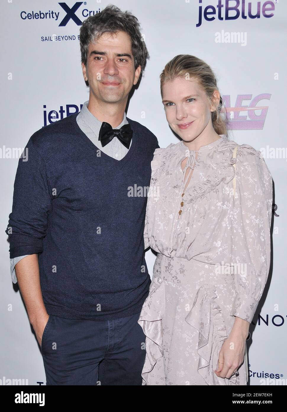 (L-R) Hamish Linklater and Lily Rabe arrives at Jessie Tyler Ferguson's ...