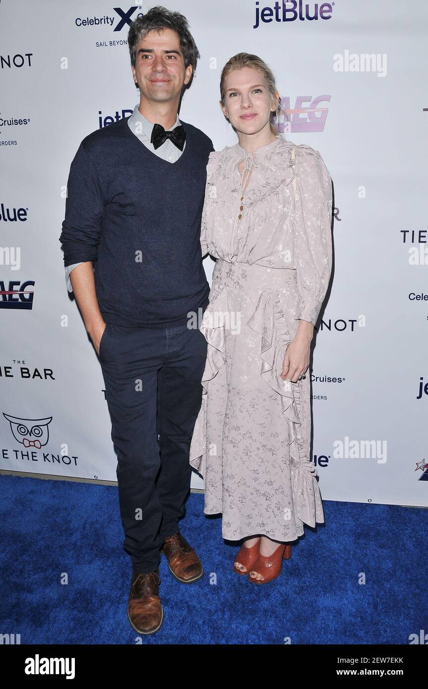 (L-R) Hamish Linklater and Lily Rabe arrives at Jessie Tyler Ferguson's ...