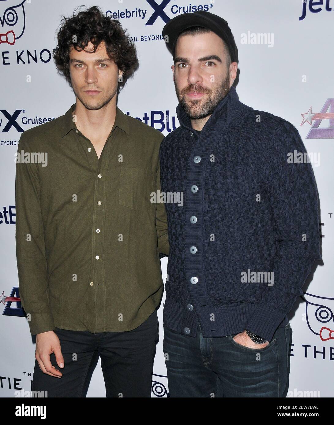 (L-R) Miles McMillan and Zachary Quinto arrives at Jessie Tyler ...